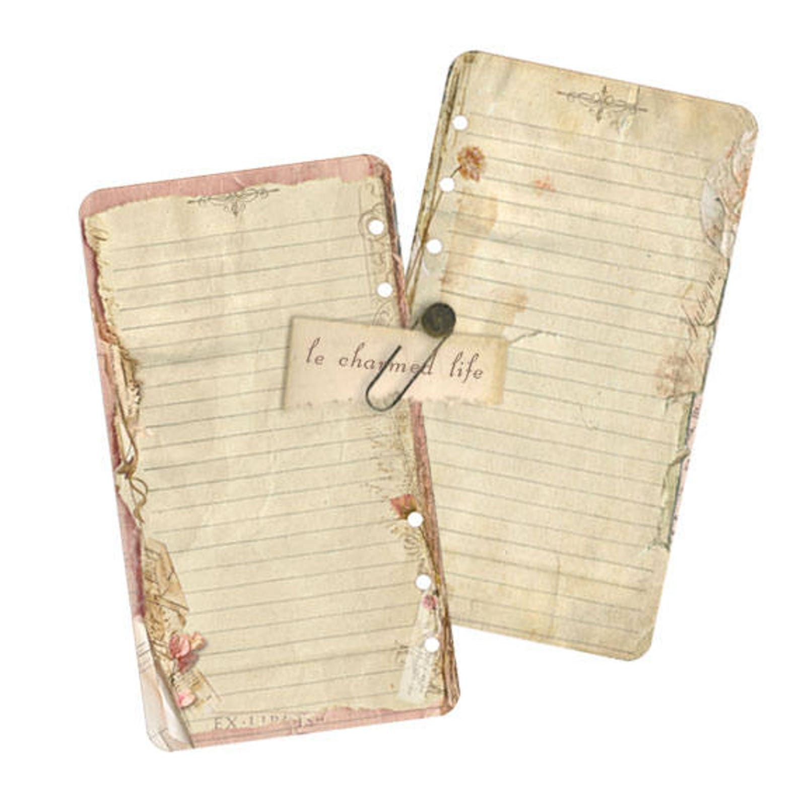 Printable Planner Personal Filofax Digital Collage Vintage - Etsy