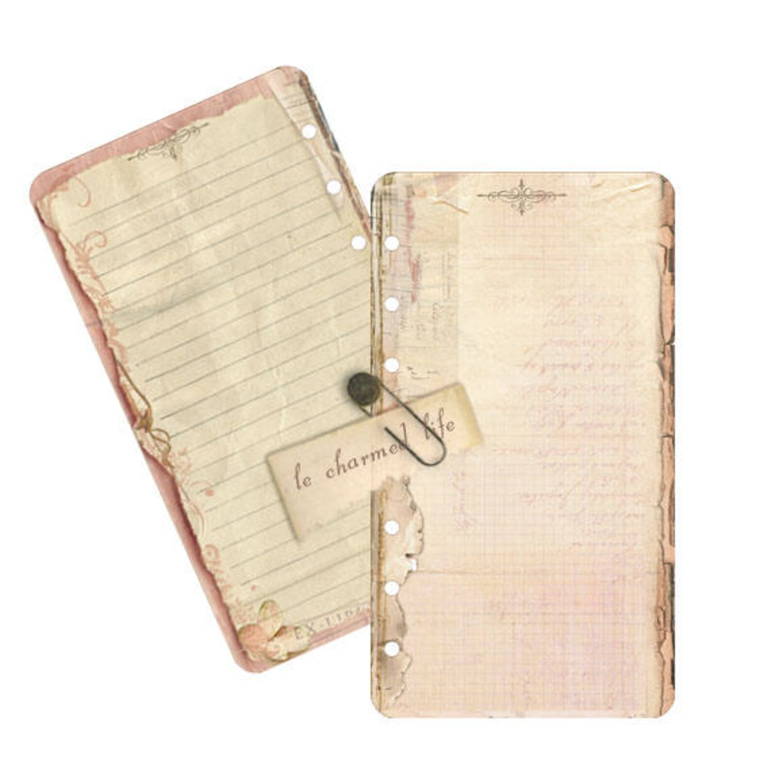 Printable Planner Personal Filofax Digital Collage Vintage Junk Journal ...