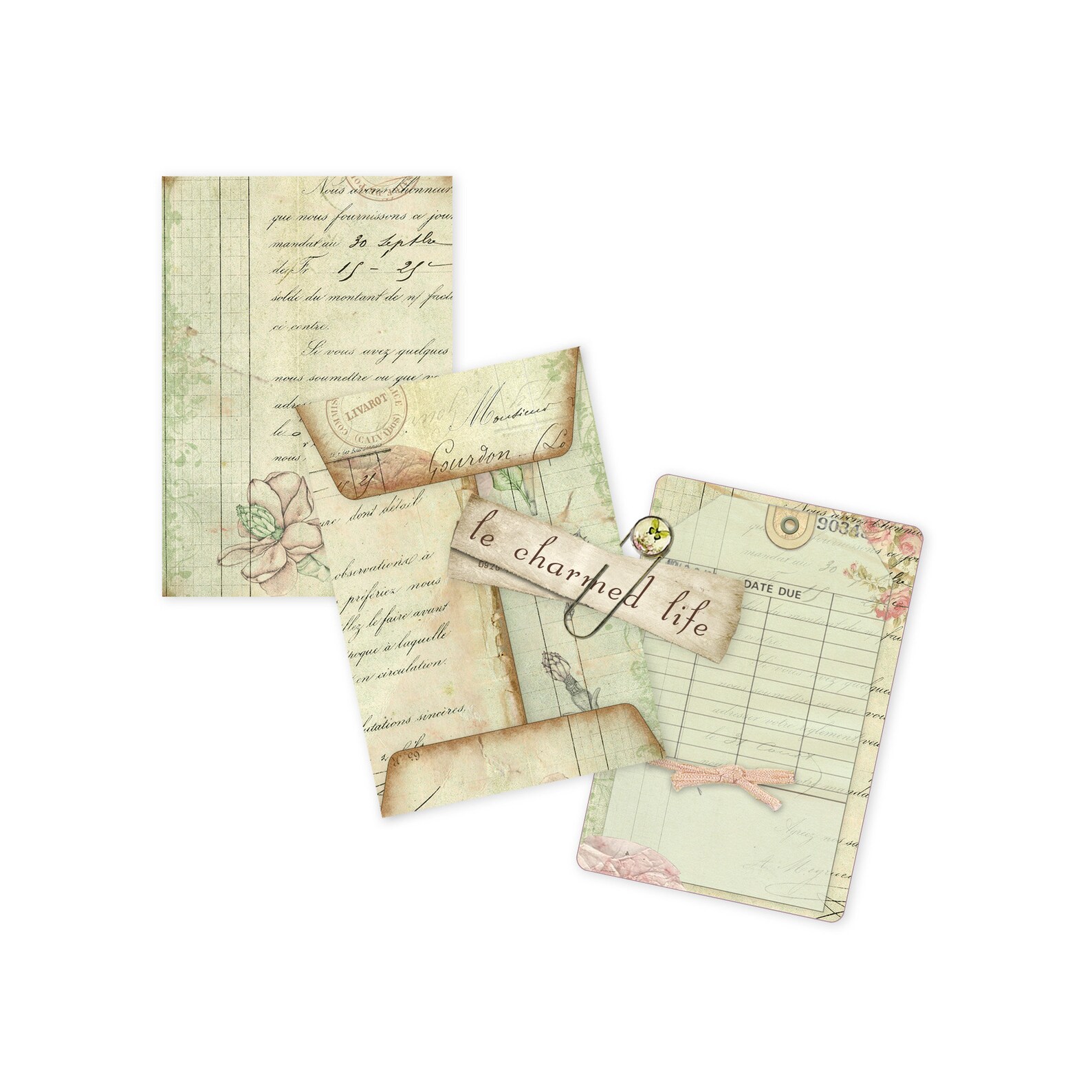 Coin Envelopes, Ephemera, Junk Journal, Printable, Digital Collage ...