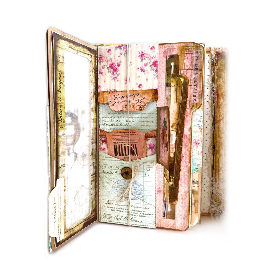 Boho Betty Folder Folio, Glassine Pockets, Gypsy Junk Journal, Ephemera ...