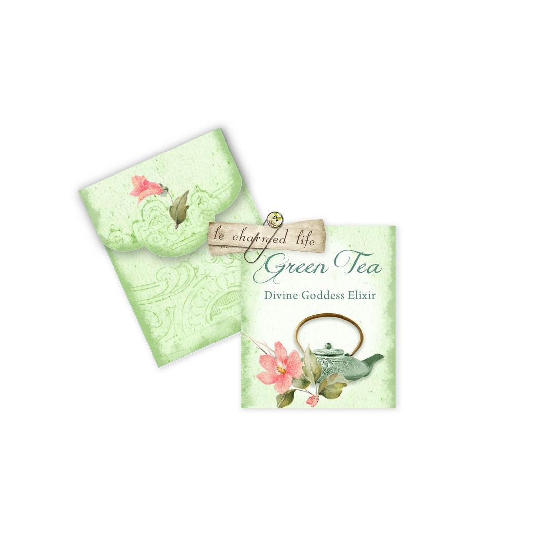Printable Tea Bag Envelopes, Essential Worker Gift, Green Tea Download ...