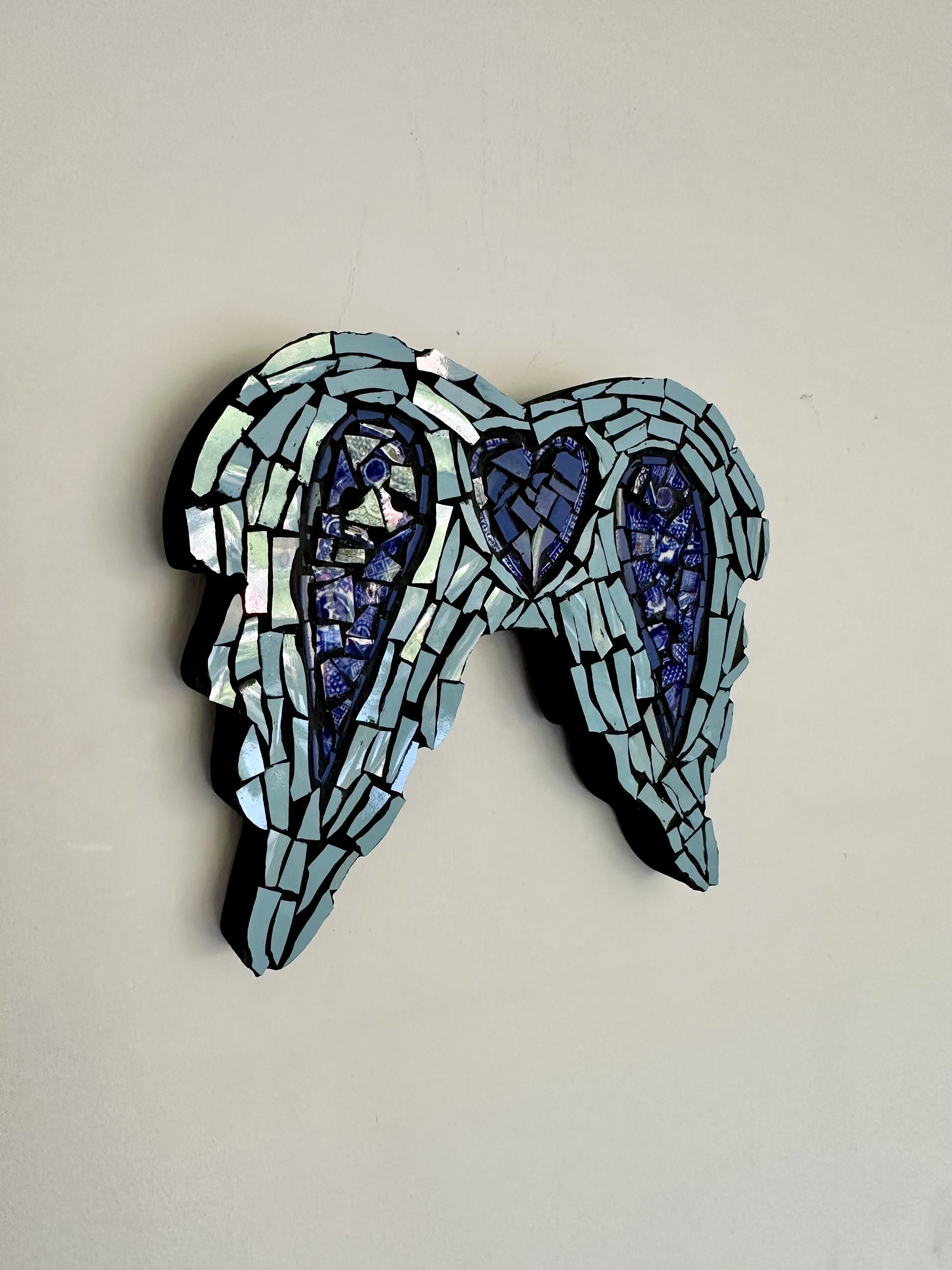 Mosaic Wall Art, Mosaic Angel Wings, Handmade, Vintage Inspired, - Etsy