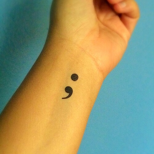 20 Semicolon Temporary Tattoo Tiny / Fake Tattoos / Set of 20 - Etsy