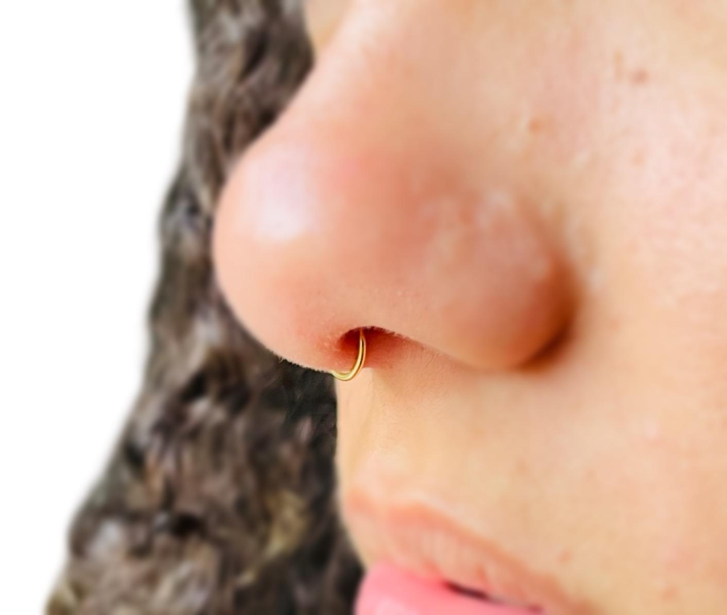 5mm Mini Silver Septum Rings - Tiny Body Jewelry - Fake Piercings ...