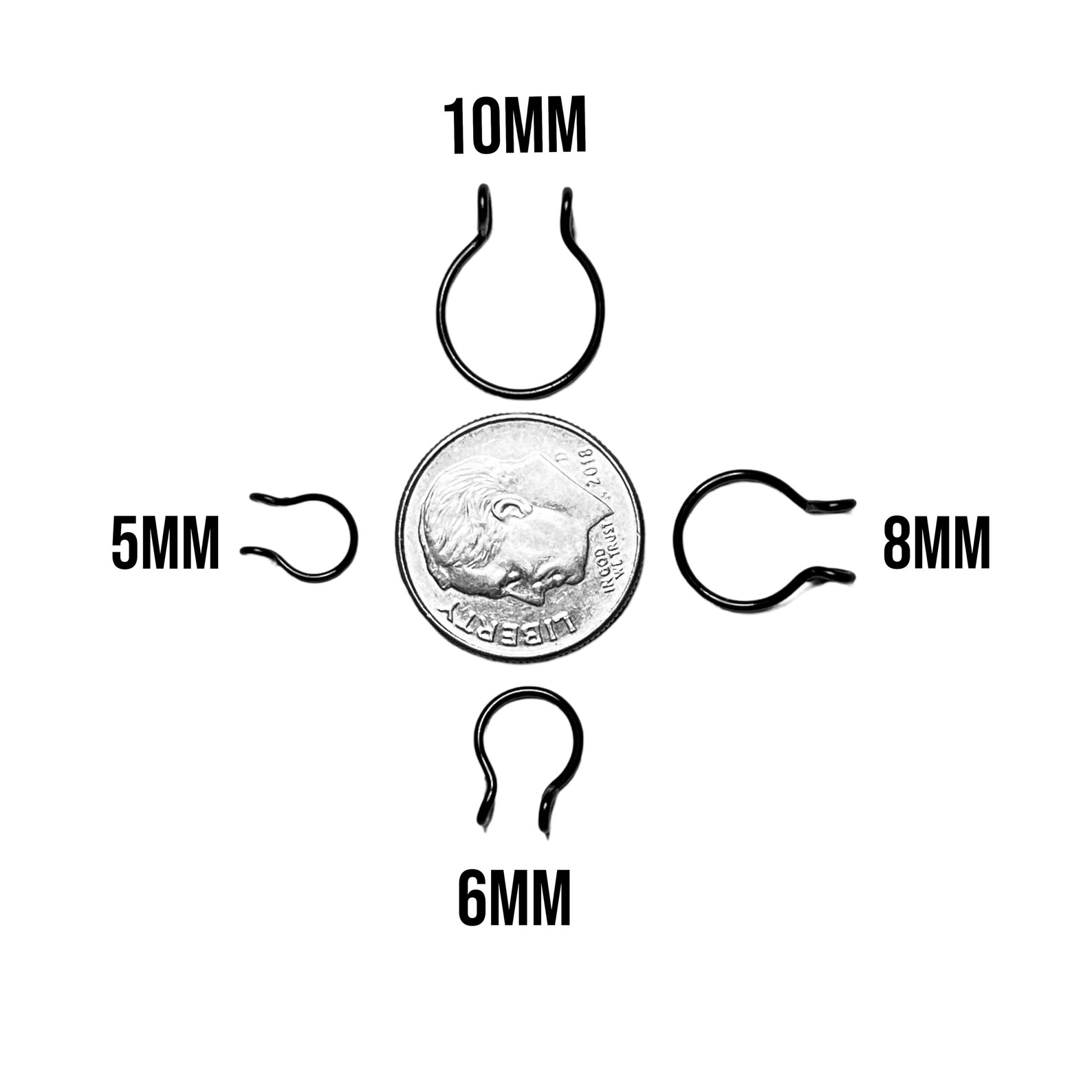 5mm Mini Silver Septum Rings - Tiny Body Jewelry - Fake Piercings ...