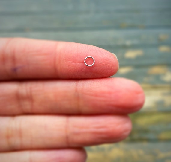 Tiny 3mm Hoop Small and Thin Real Piercing Anti Tragus Helix - Etsy