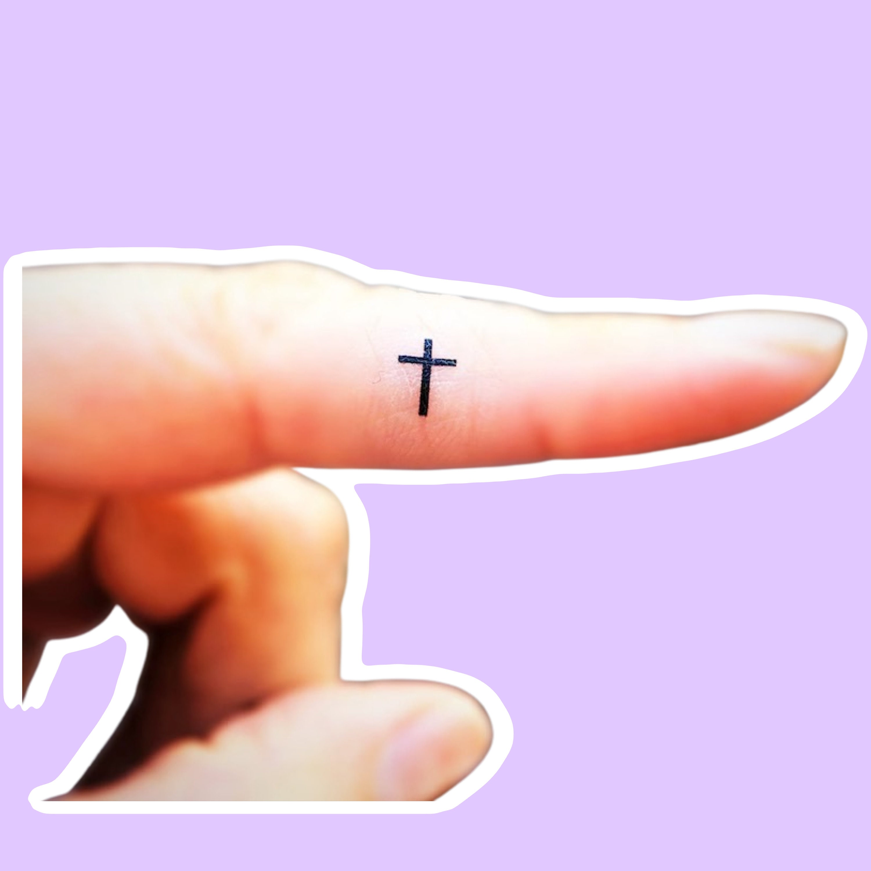 Purple Cross Tattoo