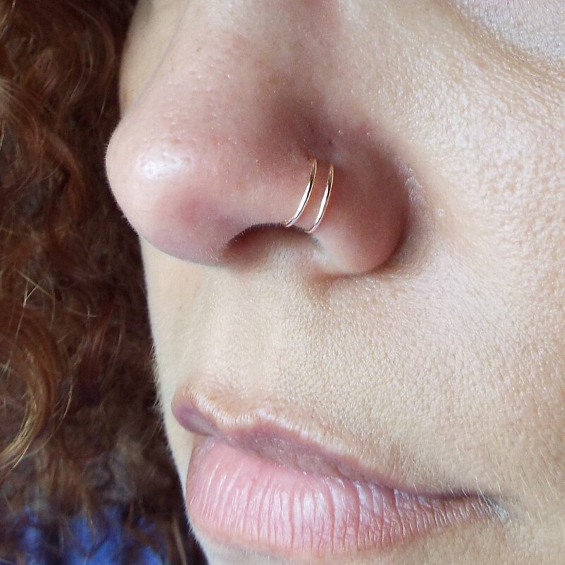Double Nose Ring - Etsy