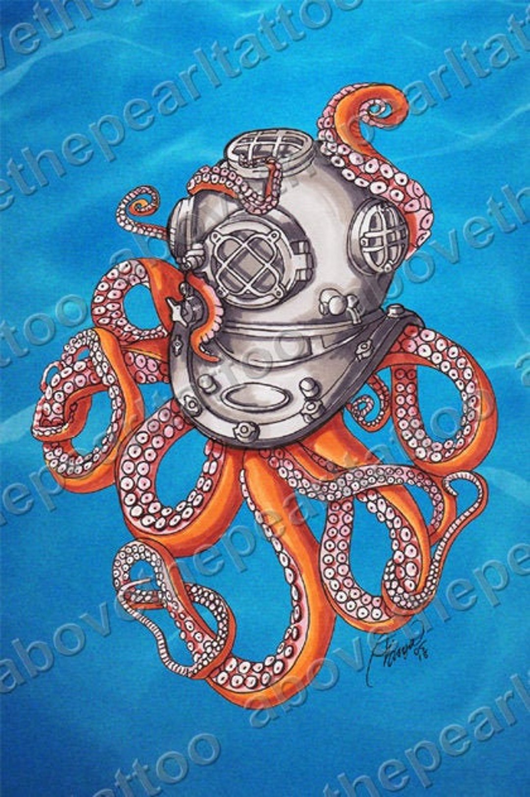 Octopus Dive Helmet "from the Locker" by Tanya Magdalena - Etsy