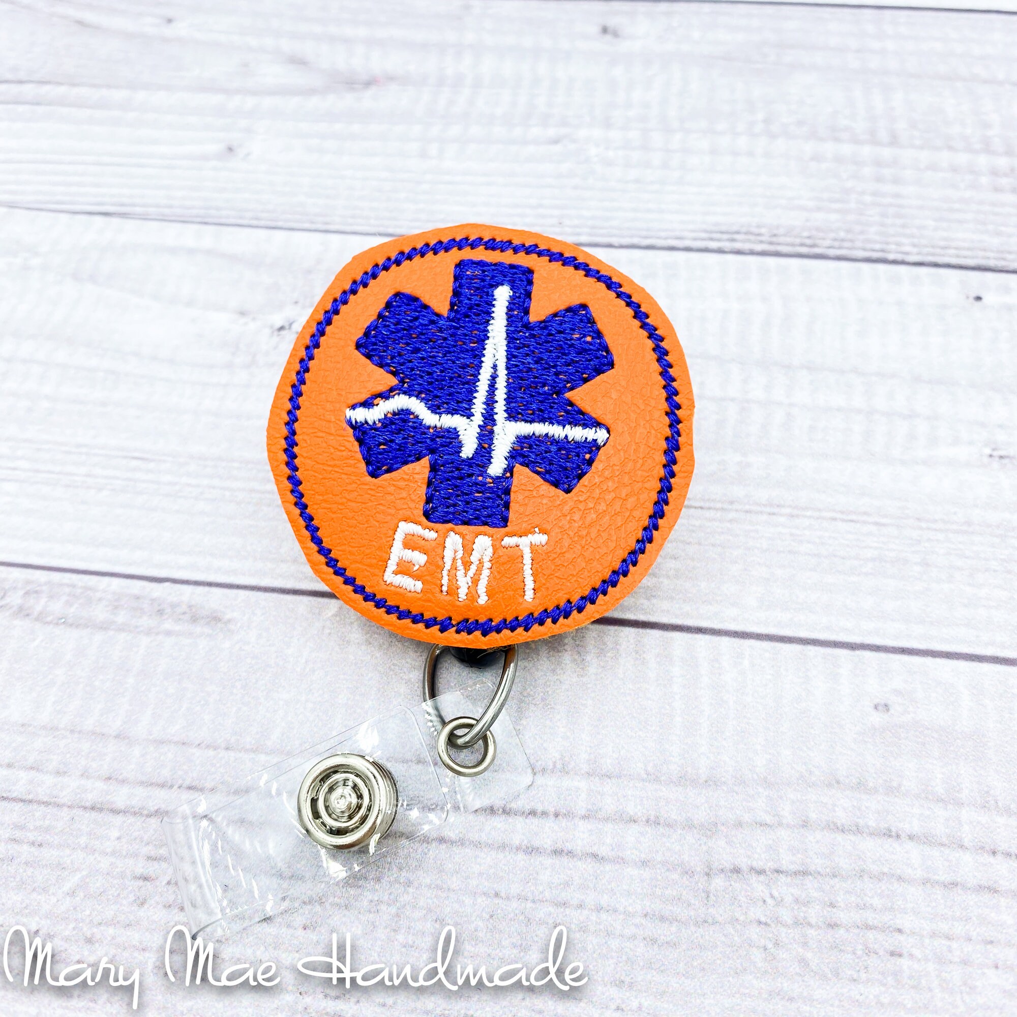 EMT Emergency Medical Technician Retractable Reel ID Badge | Etsy