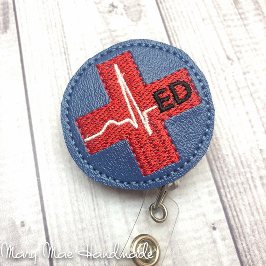Emergency Department ED Nurse Retractable Reel ID Badge Holder ...