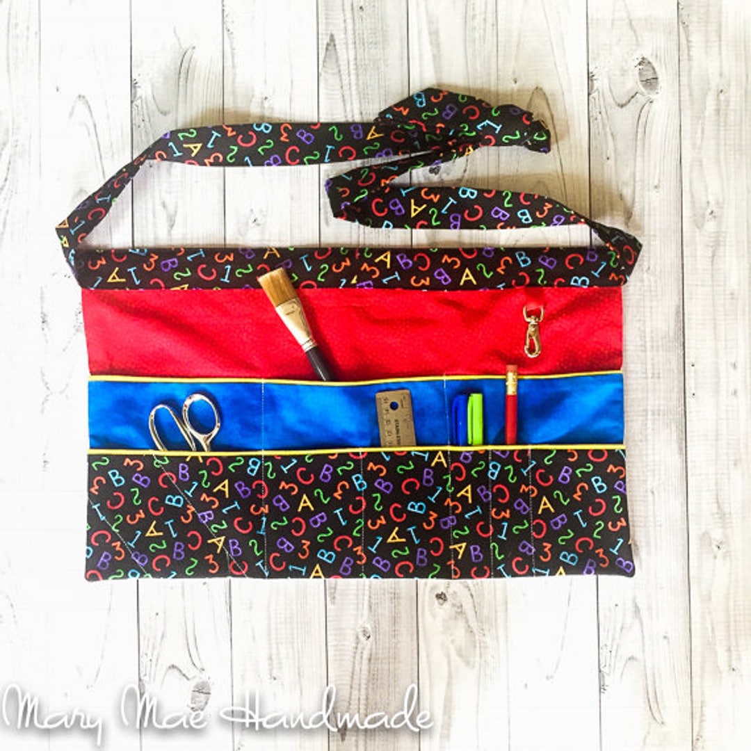 Teacher Utility Apron: Alphabet Print, 10-pocket Vendor Apron - Etsy
