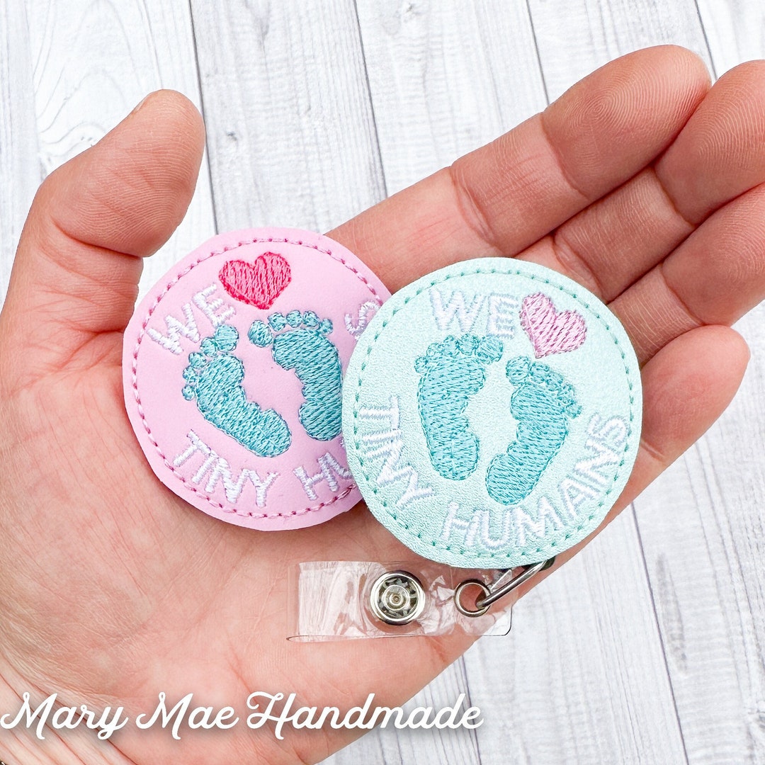 We {heart} Tiny Humans NICU L&D Nursery Nurse Retractable Reel ID Badge ...