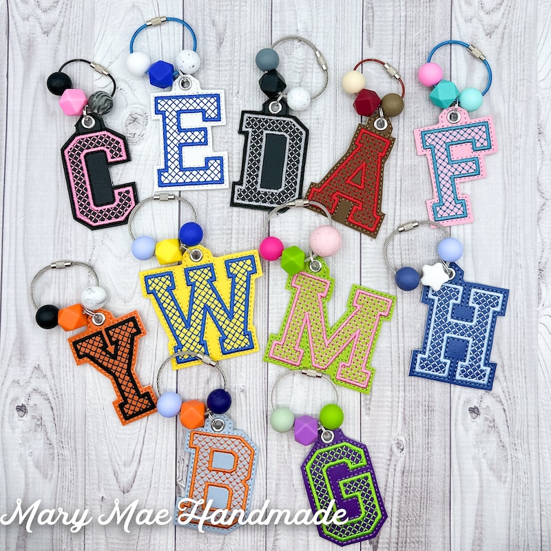 Initial Bag Charm - Etsy