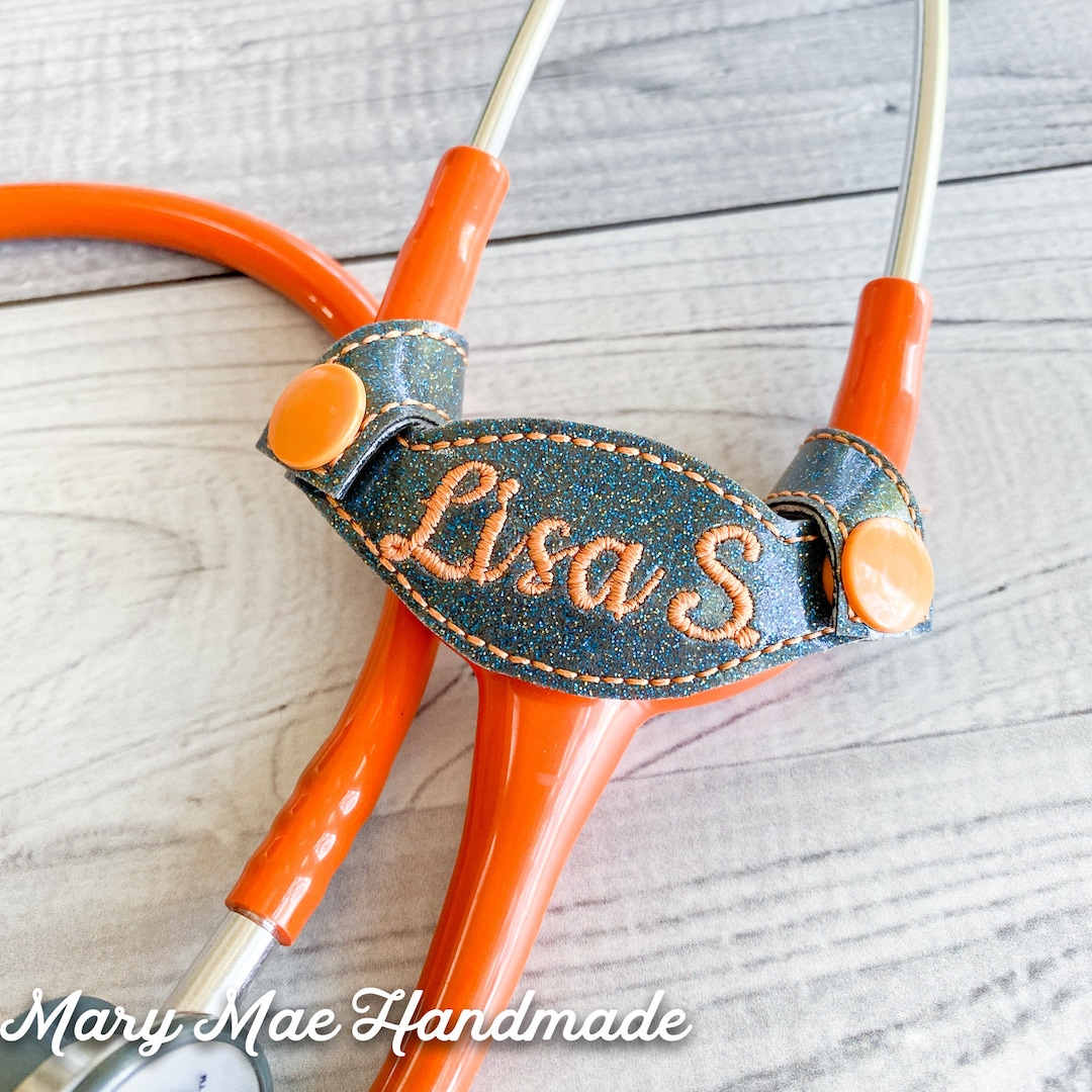Stethoscope ID Tag Personalized Name Tag Snap-on Wraparound Machine ...