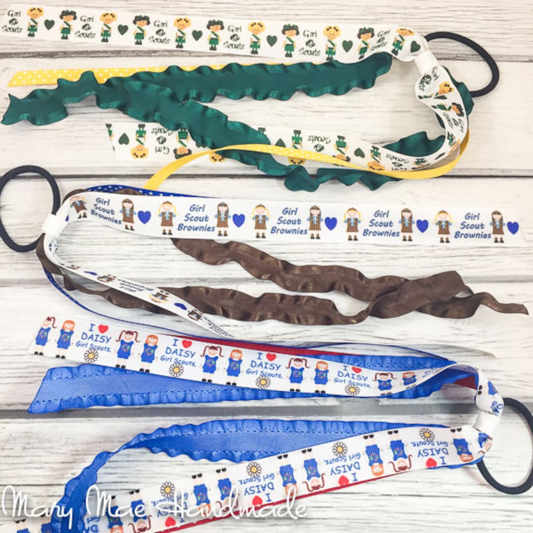 Girl Scout Print Ponytail Ribbon Streamer Cheer Ribbons Choose From ...
