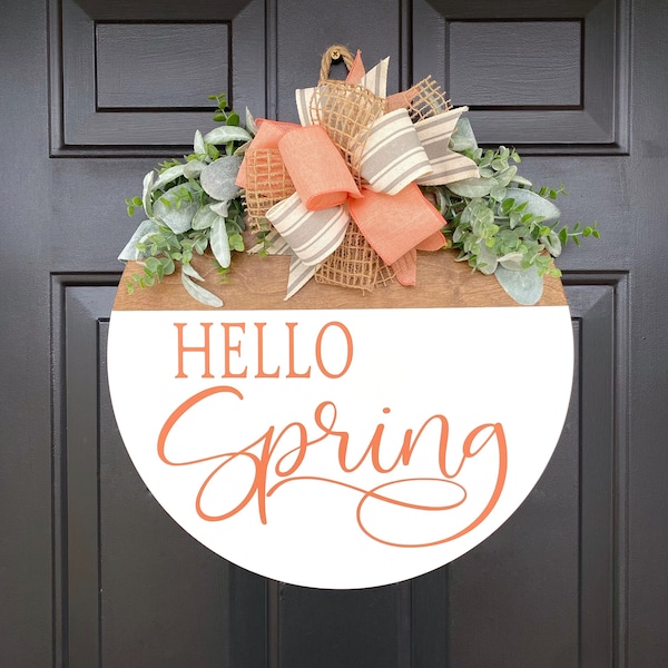 Hello Spring Door Hanger - Etsy