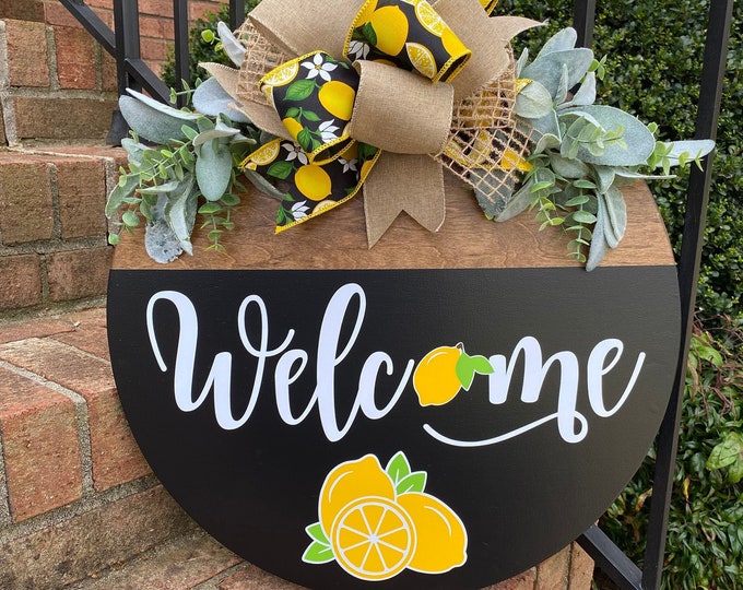 Summer Fruit Wreath for Front Door, Orange Wreath, Lemon Decor, Citrus ...