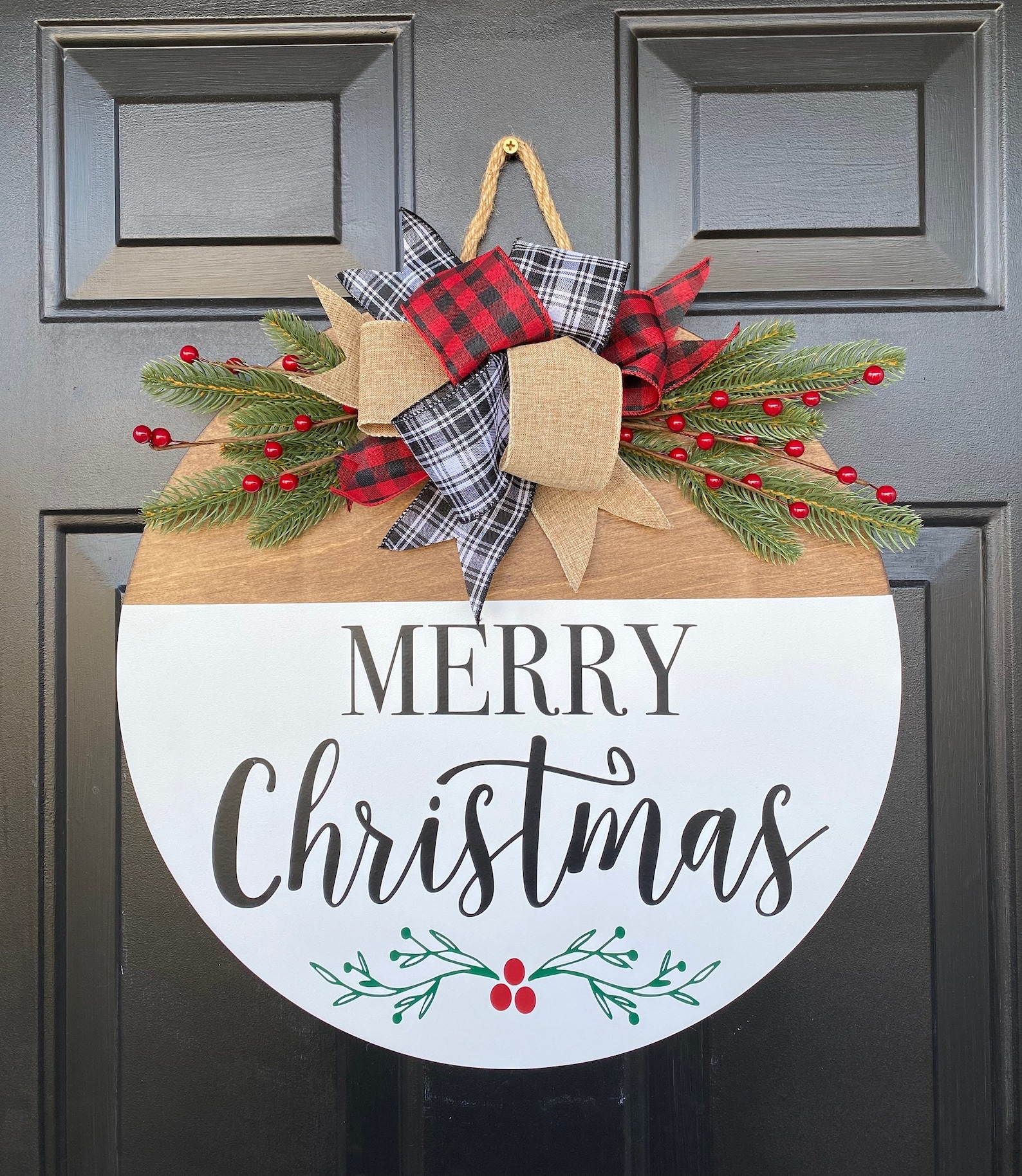 Christmas Door Sign Holiday Sign Merry Christmas Door - Etsy