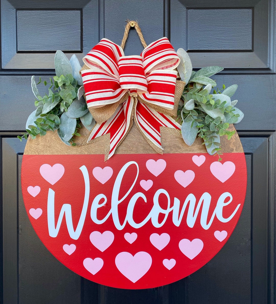 Valentines Door Sign, Valentines Door Hanger, Valentines Wreath ...
