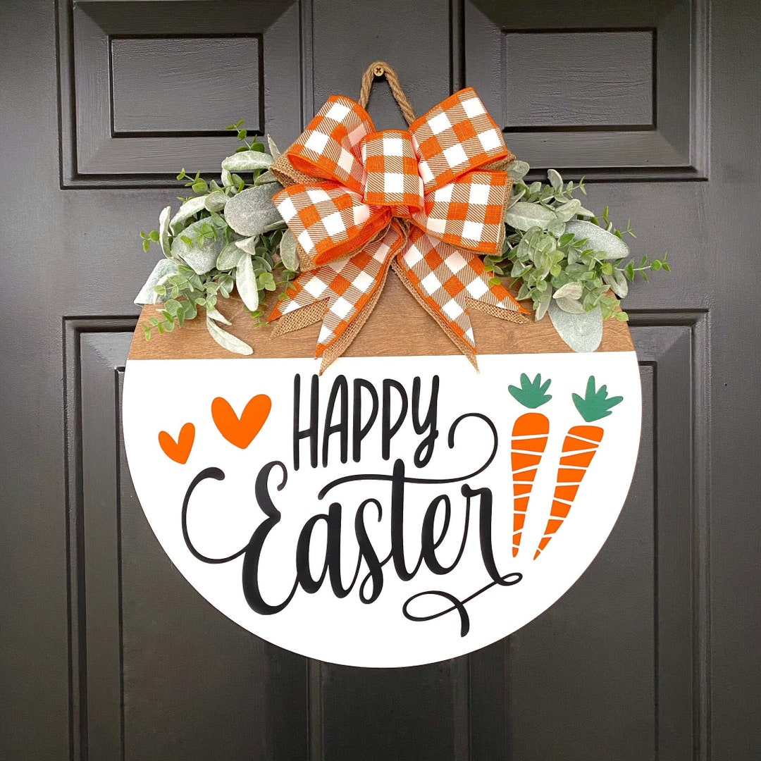 Easter Carrot Decor | Front Door Decor | Happy Easter | Easter Door ...