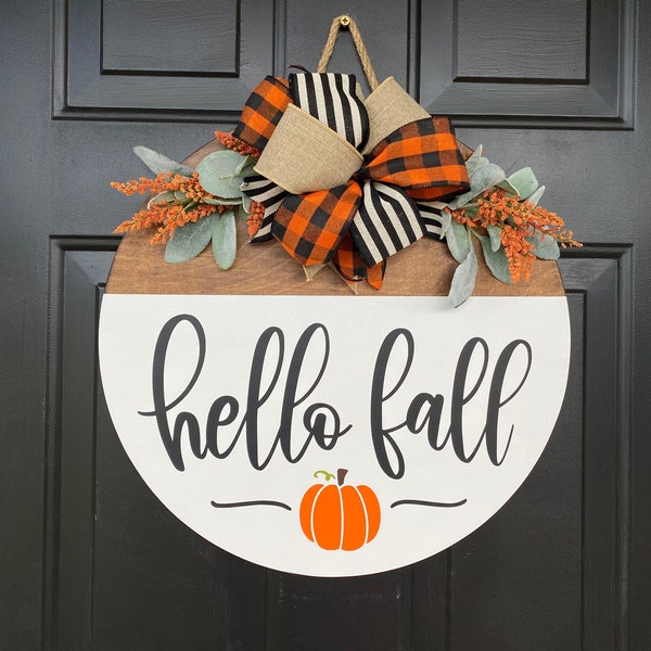 Welcome Fall Wreath Sign - Etsy
