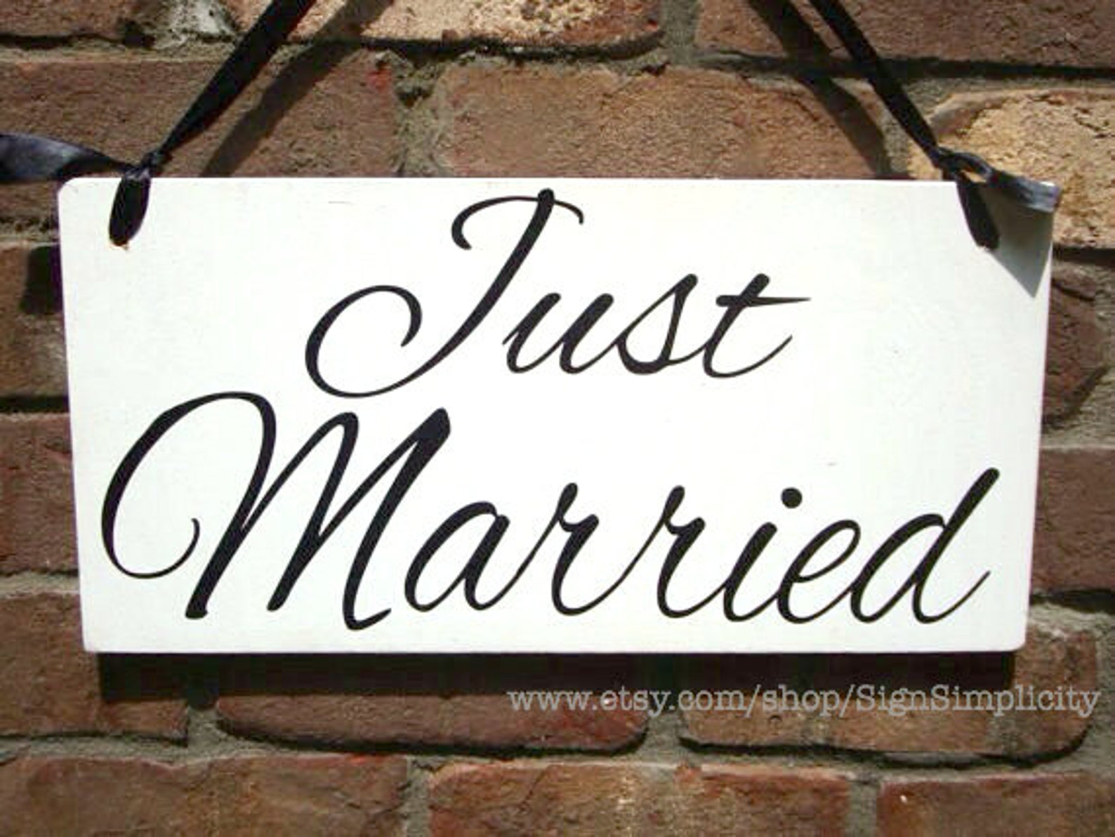 Wedding Sign JUST MARRIED Wedding Signage Bride and Groom - Etsy