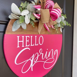Hello Spring Door Hanger | Spring Wreaths for Front Door | Spring Decor ...