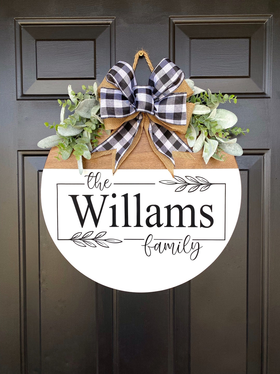 Personalized Door Hanger | Front Door Decor | Family Name Sign | Last ...