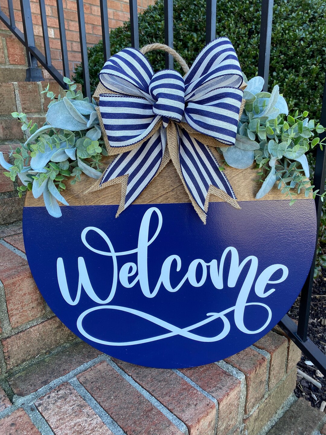 Welcome Front Door Sign, Front Door Hanger, Welcome Wreath, Front Door ...