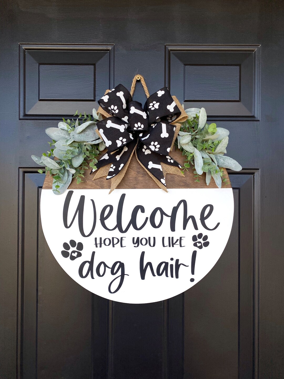 Funny Dog Hair Welcome Sign: Dog Owner Gift, Front Door Decor - Etsy