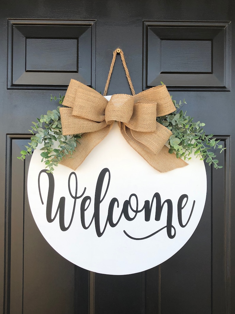 Front Door Sign Door Hanger Welcome Door Decor - Etsy