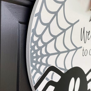 Halloween Door Sign, Welcome Sign, Spider Web Sign, Door Hanger ...