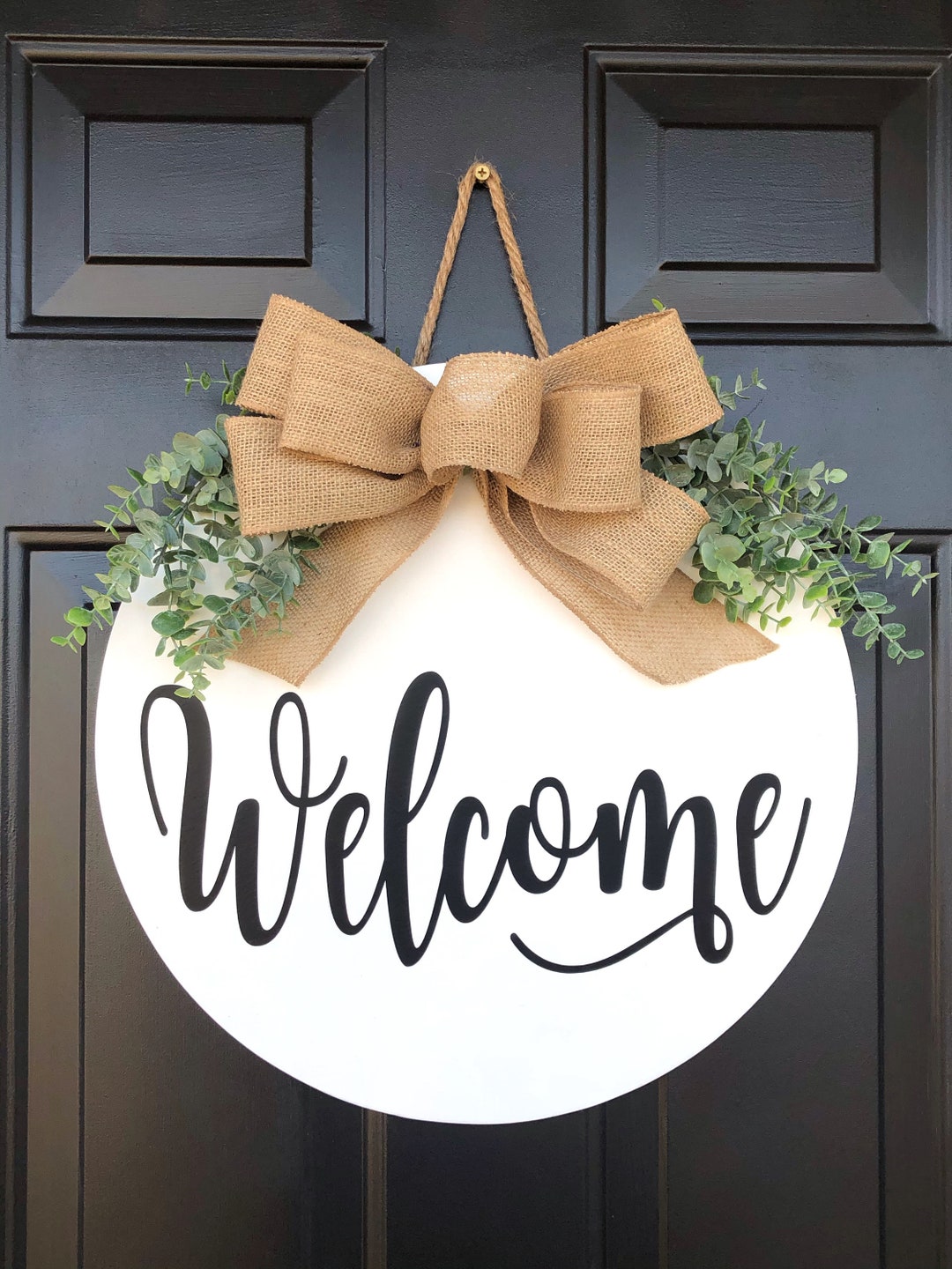 Front Door Sign, Door Hanger, Welcome, Door Decor, Housewarming Gift ...