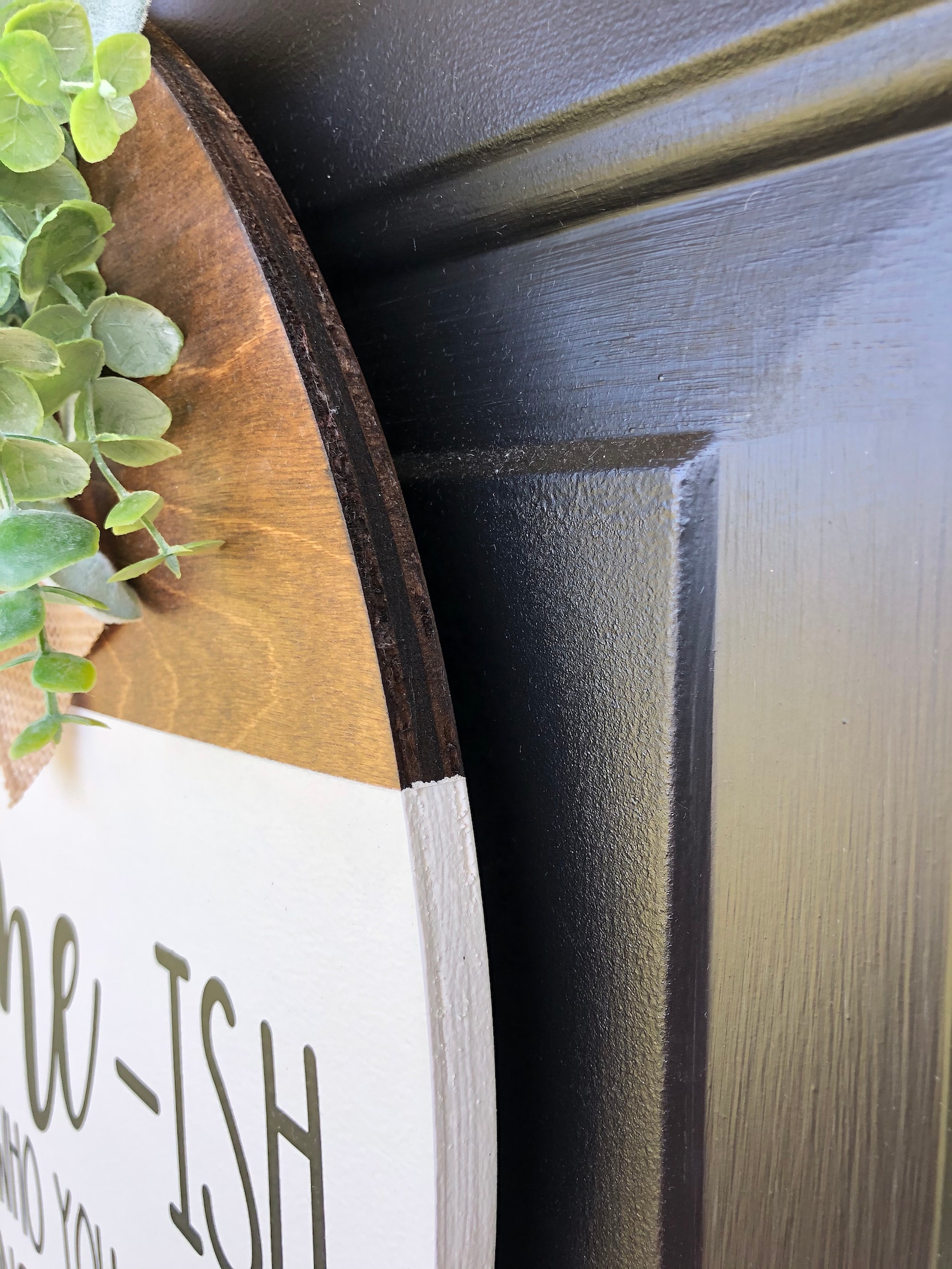 Welcome-ish Front Door Sign Door Wreath Hanging Round Sign - Etsy