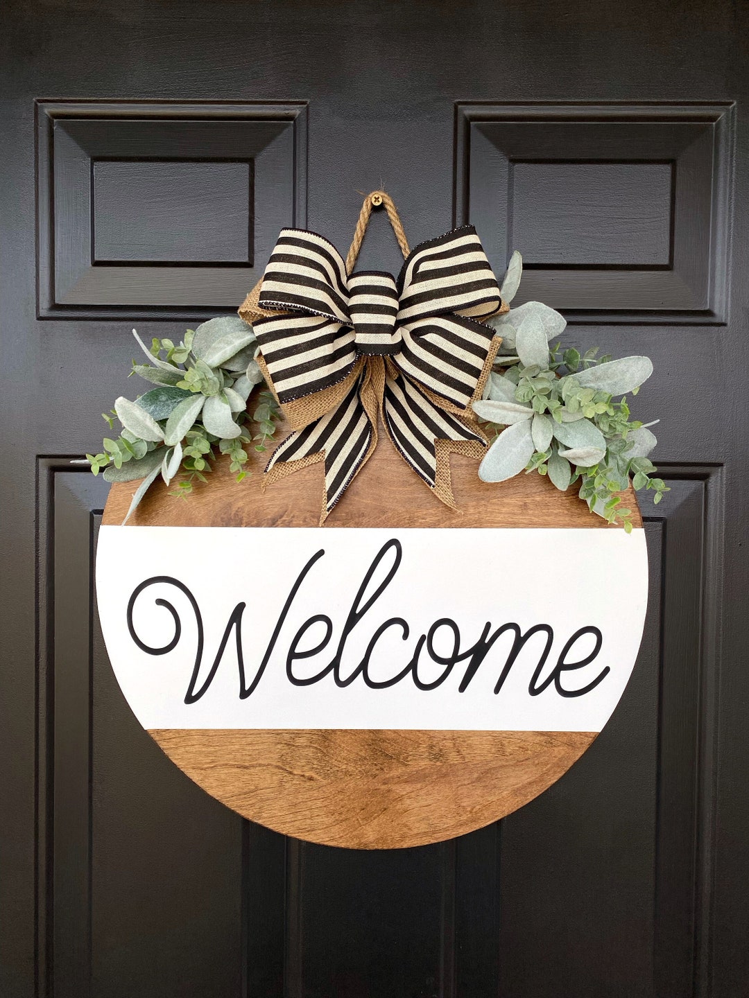 Front Door Decor, Welcome Sign, Front Door Hanger, Welcome Wreath ...