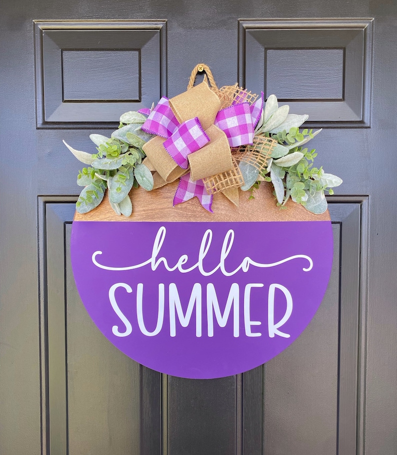 Hello Summer Porch Sign | Summer Wreaths for Front Door | Cute Summer ...