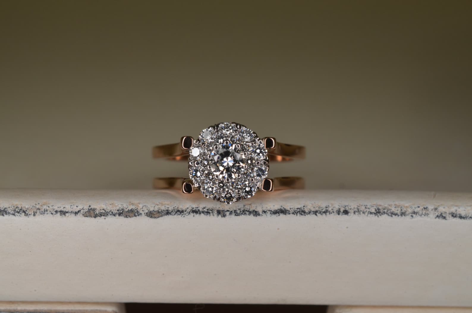 Insert-style Diamond Engagement Ring and Eternity Band Set - Etsy Canada