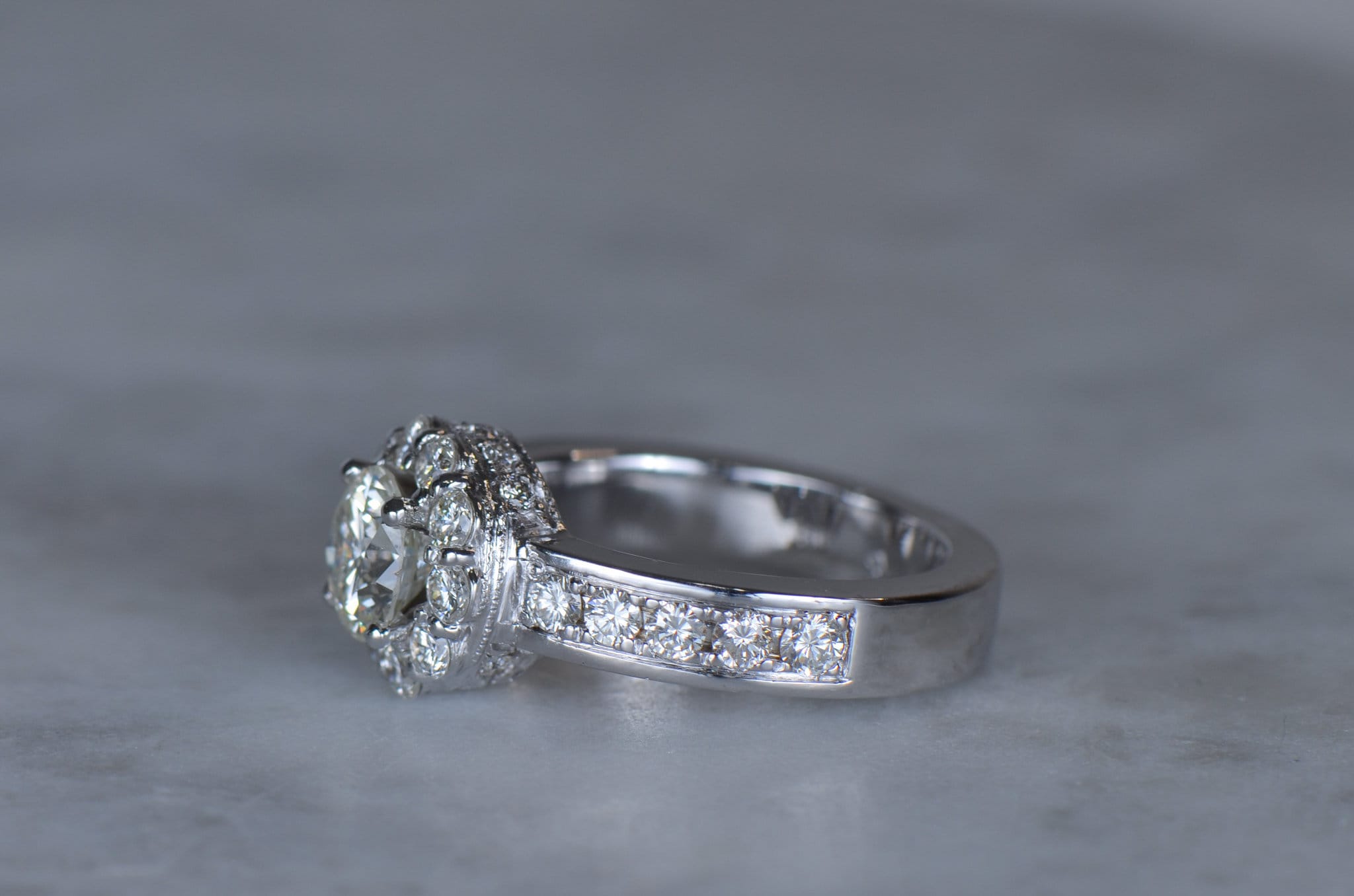 Handmade Flower-shaped Diamond Wedding Ring 18K White Gold - Etsy