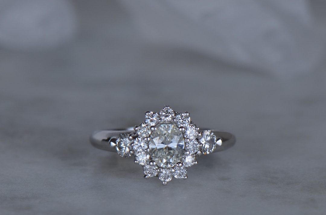 Handmade Flower-shaped Diamond Ring 14K White Gold - Etsy