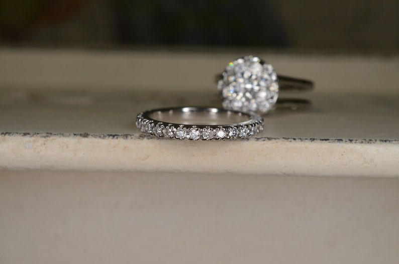 Art Deco-inspired Insert-style Wedding Ring and Eternity Band - Etsy