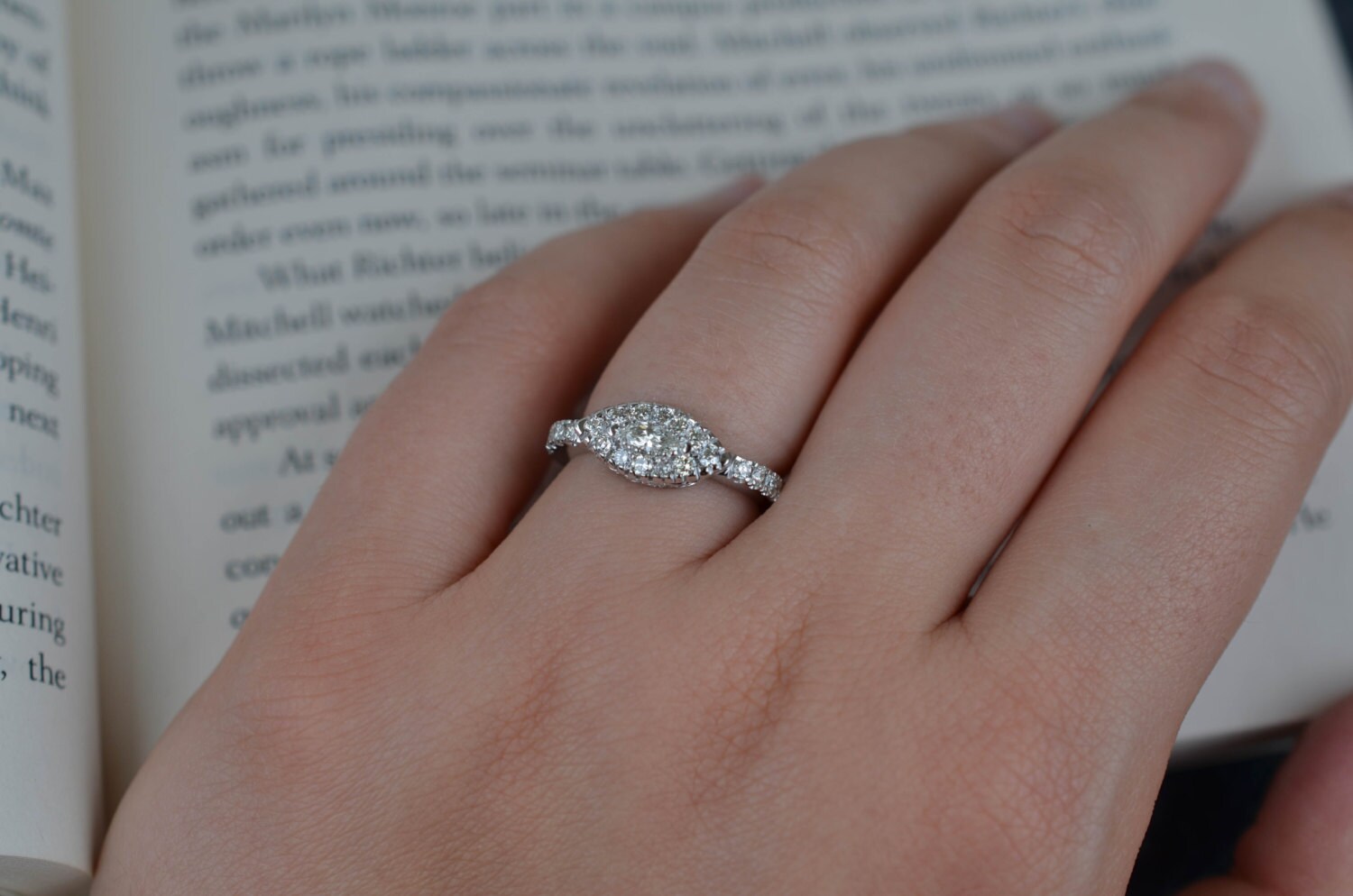 Evil Eye nazar Talisman Diamond Ring 14K White Gold - Etsy