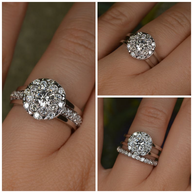 Art Deco-inspired Insert-style Wedding Ring and Eternity Band - Etsy