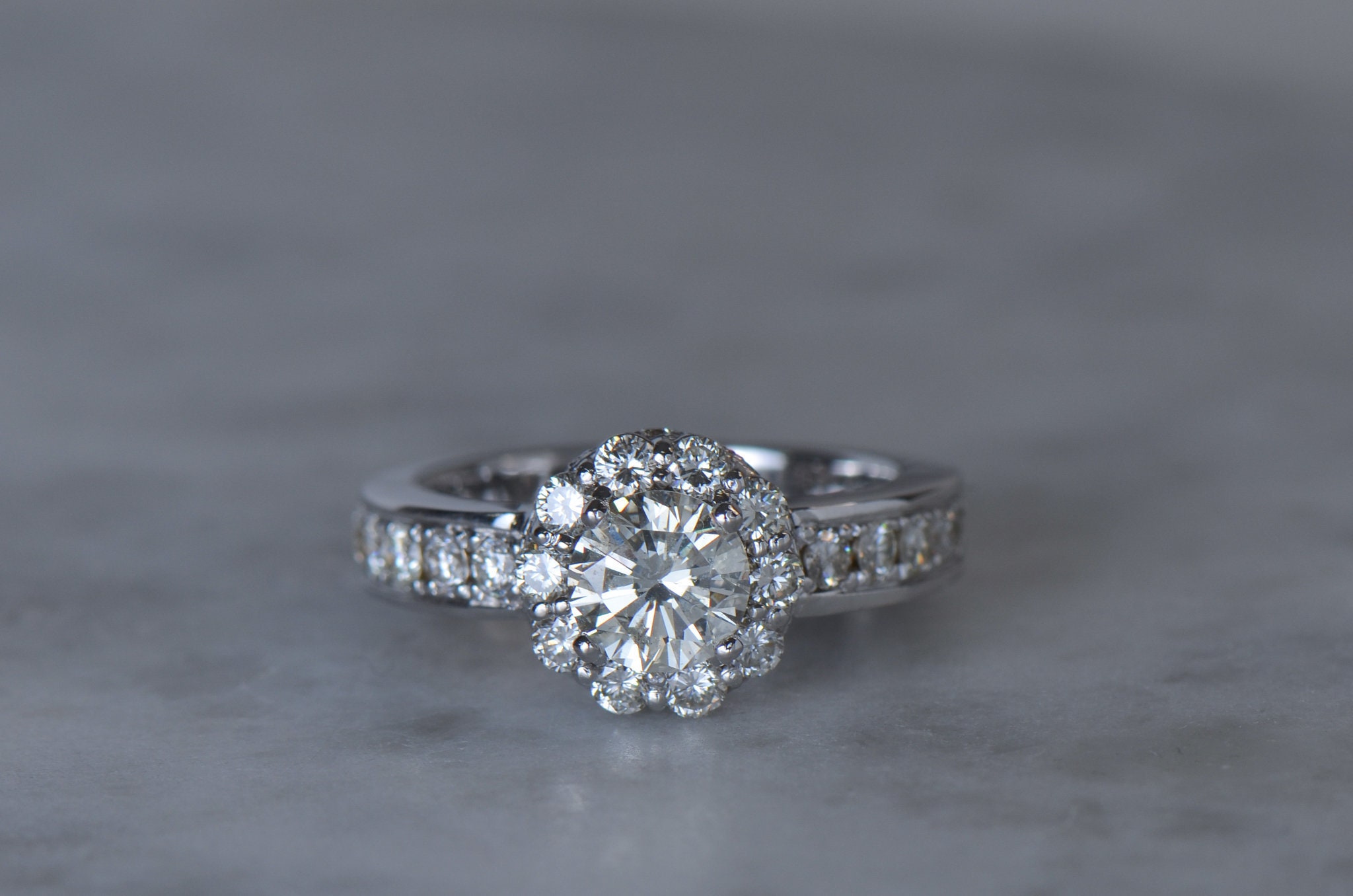 Handmade Flower-shaped Diamond Wedding Ring 18K White Gold - Etsy