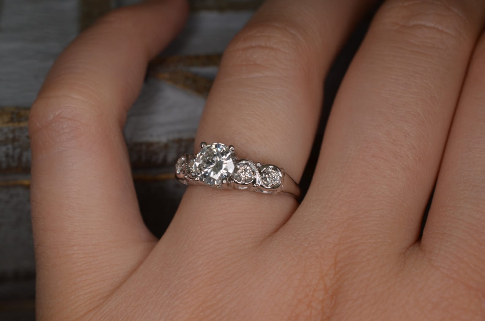 Infinity Symbol-shaped Diamond Ring (14K White Gold) - Etsy