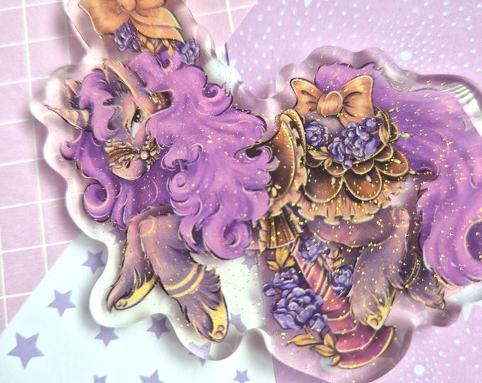 Carousel Horse Holographic Keychain | Crows and Carousel Horse Charm - Etsy