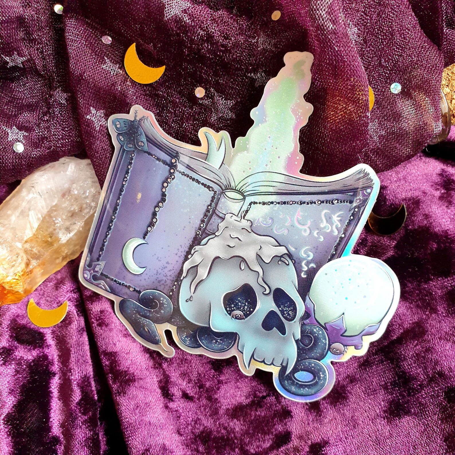 Spellbook Holographic Sticker - Etsy