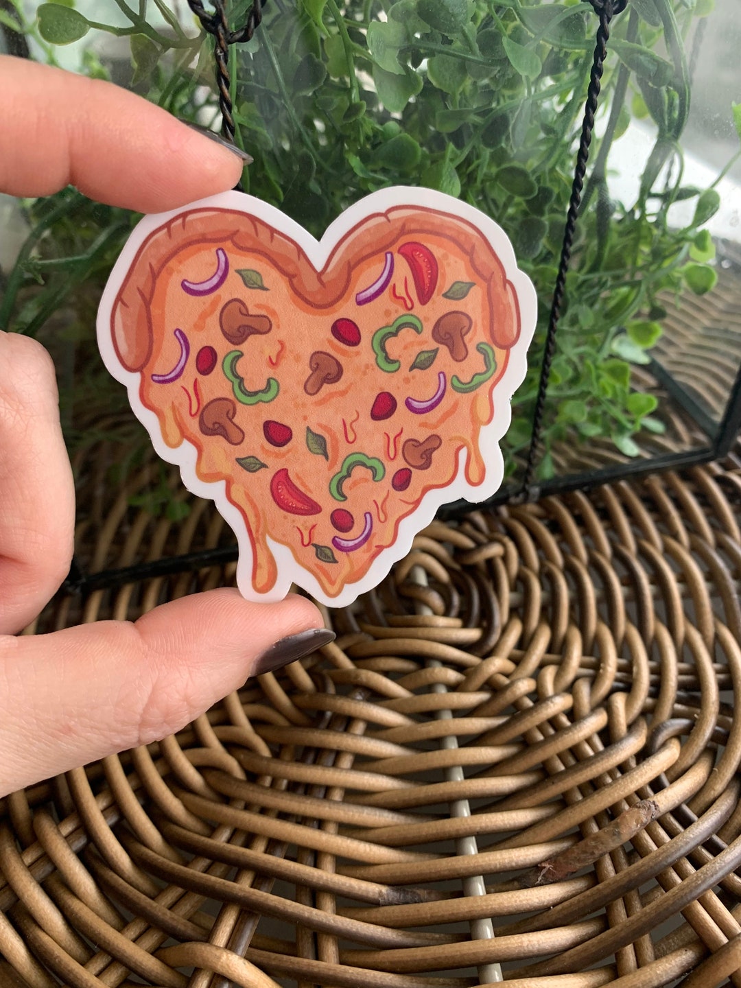 Loaded Pizza Sticker, Pizza Slice, Food Stickers, Valentines Day ...