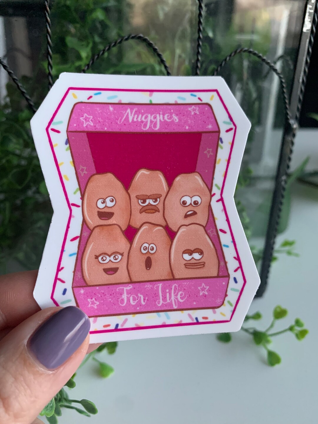 Chicken Nugget Sticker, Cute Stickers, Water Resistant, Laptop Decal ...