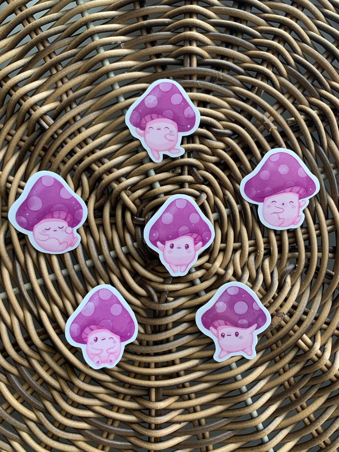 Mushroom Sticker Pack, Mushroom Sticker, Cottage Core, Water Resistant ...